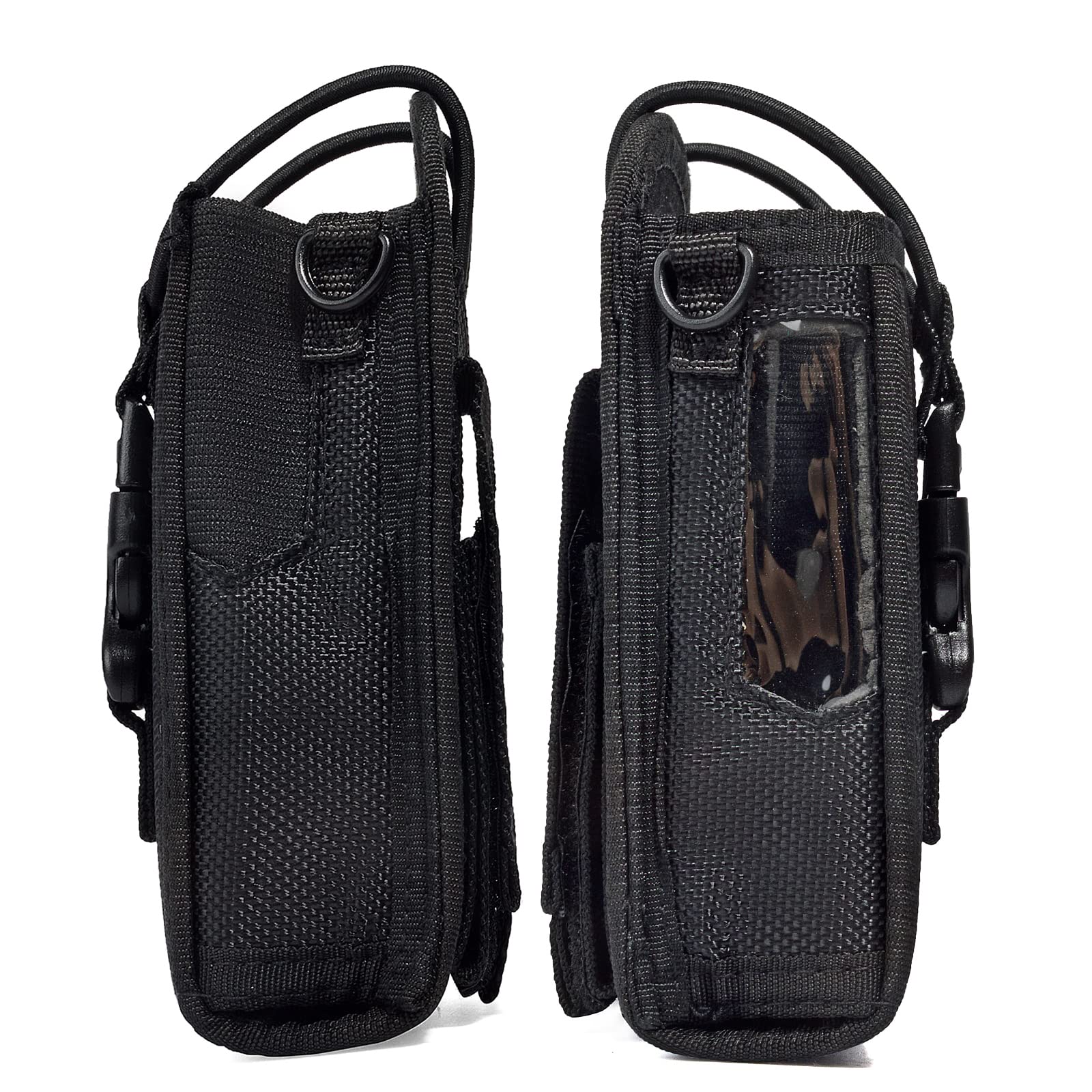 HYS Nylon Case with Belt Loop & D-Ring/Black Carrying Strap, Tactical Holster Walkie Talkie Pouch for MOTOROLA GP328 PRO5150 GP320 GP340 MTX960 Handheld Two Way Radio