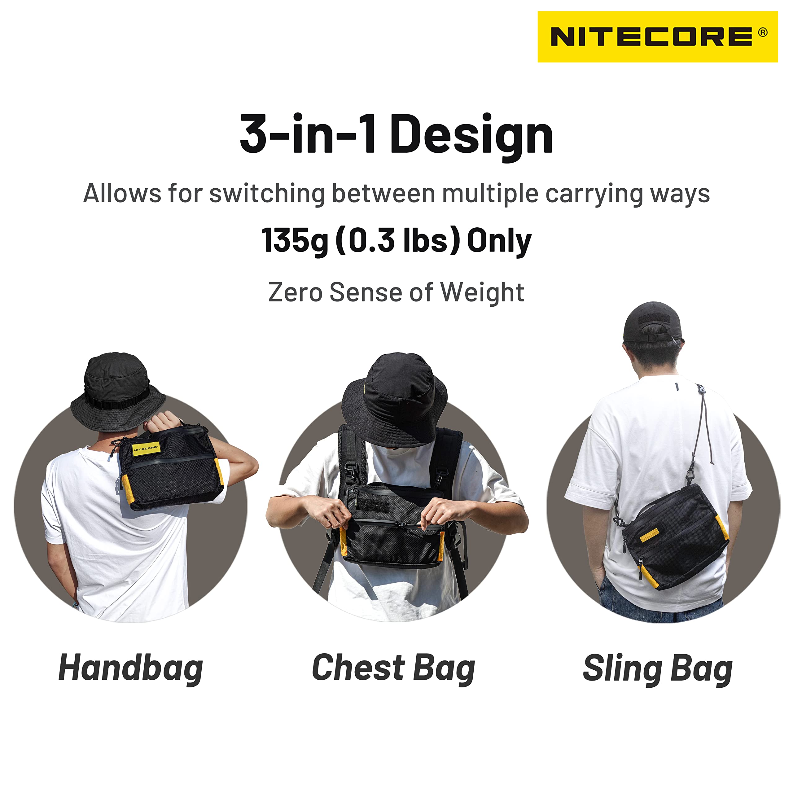 Nitecore SLB04 Sling Bag Chest Bag Crossbody Shoulder Bag