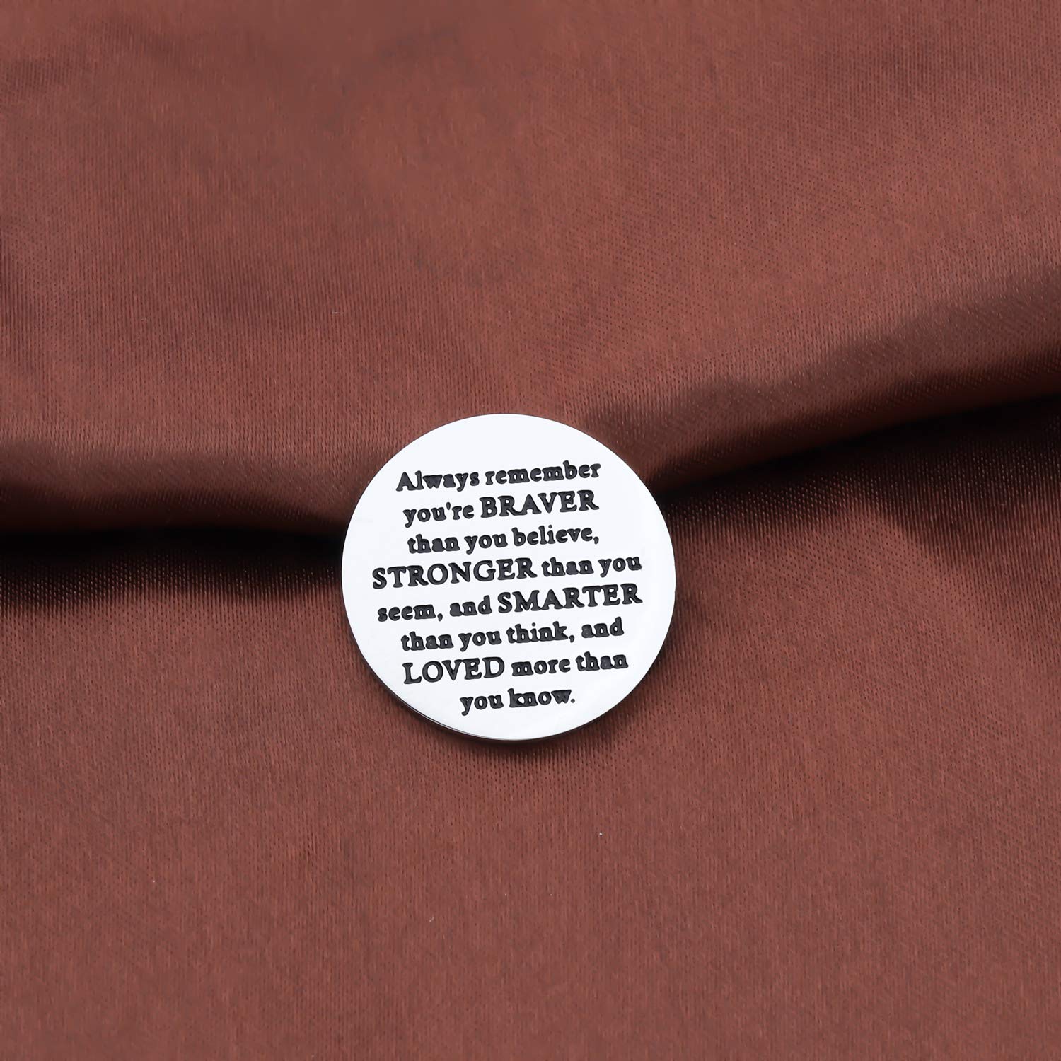 KUIYAI Pocket Hug Token Always Remember You Are Braver Than You Believe Token (Remember-Pocket Hug S)