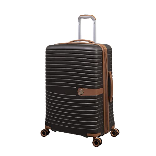 it luggage Encompass 27" Hardside Checked 8 Wheel Expandable Spinner, Coffee Bean