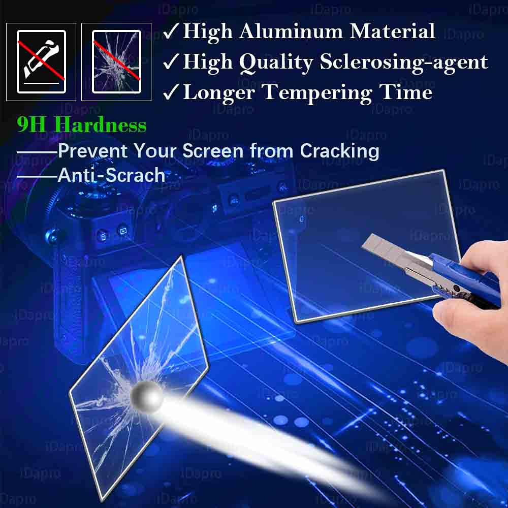 iDaPro Screen Protector for Gopro Media Mod Hero 12 11 10 9 Hero12 Hero11 Hero10 Hero9 Black + Glass Lens Protector [2+2+2Pack] Tempered Glass Easy Installation