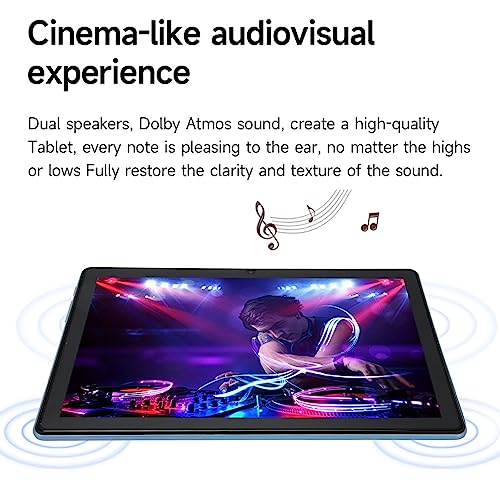 jerss Gaming Tablet 2 Card Slots HD Tablet 10.1 Inch FHD 8MP 16MP Camera with Keyboard for Family (US Plug)