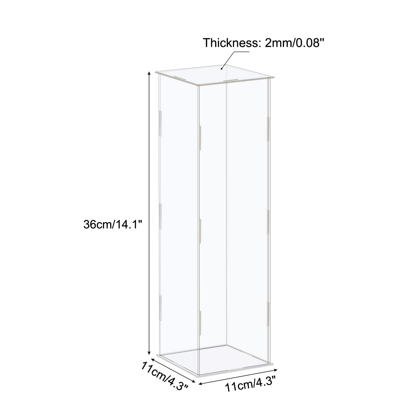 MECCANIXITY Acrylic Display Case Box Clear Dustproof Protection Showcase 12.2x10x8.3 Inch for Collectibles Display
