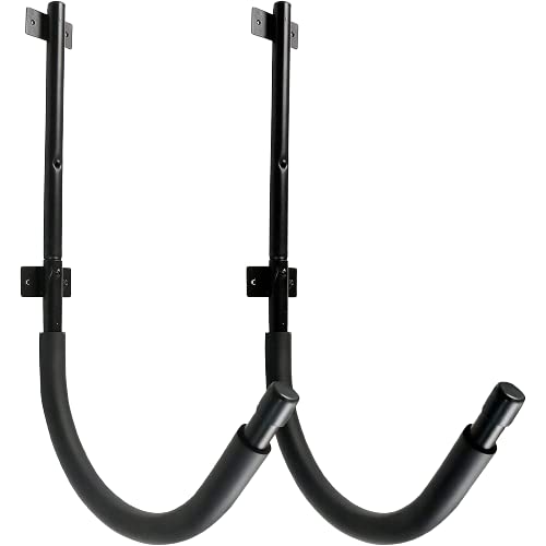 Kayak Wall Hangers Overhead Mount - Adjustable Racks for Kayaks, Freestanding Indoor or Outdoor Storage Rack, Perfect Garage Holder Hooks for Hanging Boat, Canoe, Surfboard, Paddle, 100 Pound Capacity