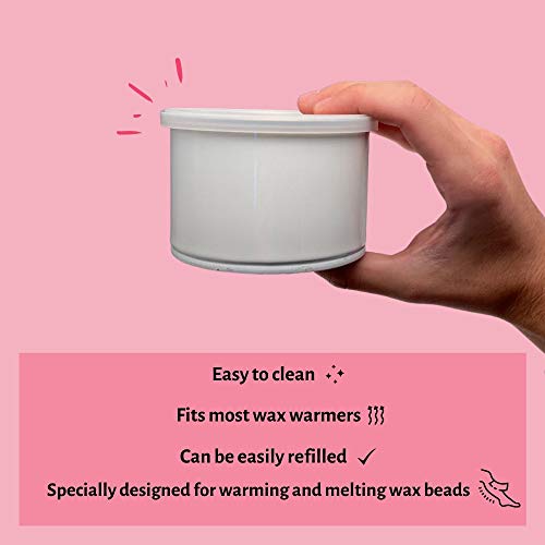 JND Empty Metal Wax Can/Tin 14 Oz with Plastic Cap - Refillable, Multipurpose Use for Wax Beads, Cosmetic Storage, Art Purpose, Lotion, Candle Wax, Beauty and Necessities (1 Pack)