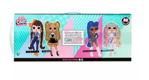 L.O.L. Surprise! OMG 4 Pack - Candylicious, Miss Independent, Alt Grrrl, and Busy B.B. - Ultimate Unboxing Experience - 80 Surprises