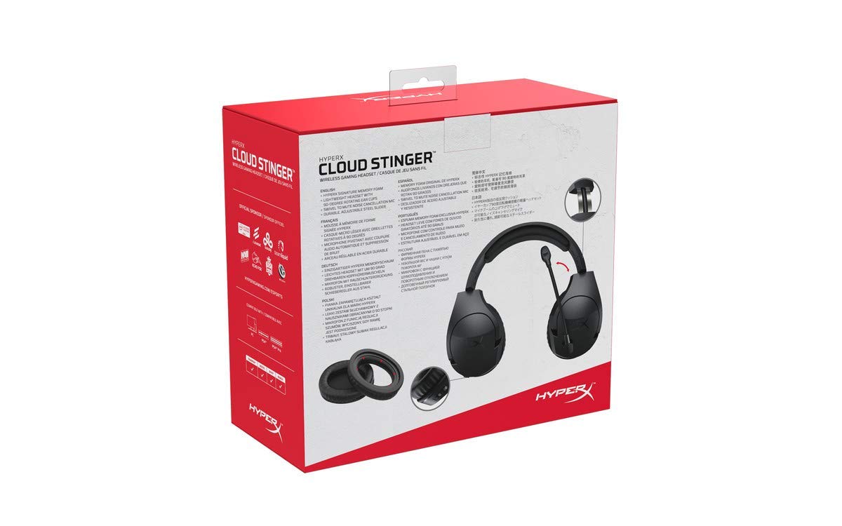 HyperX Cloud Stinger Wireless Gaming Headset for PC, PS4 and PS4 Pro (Renewed)