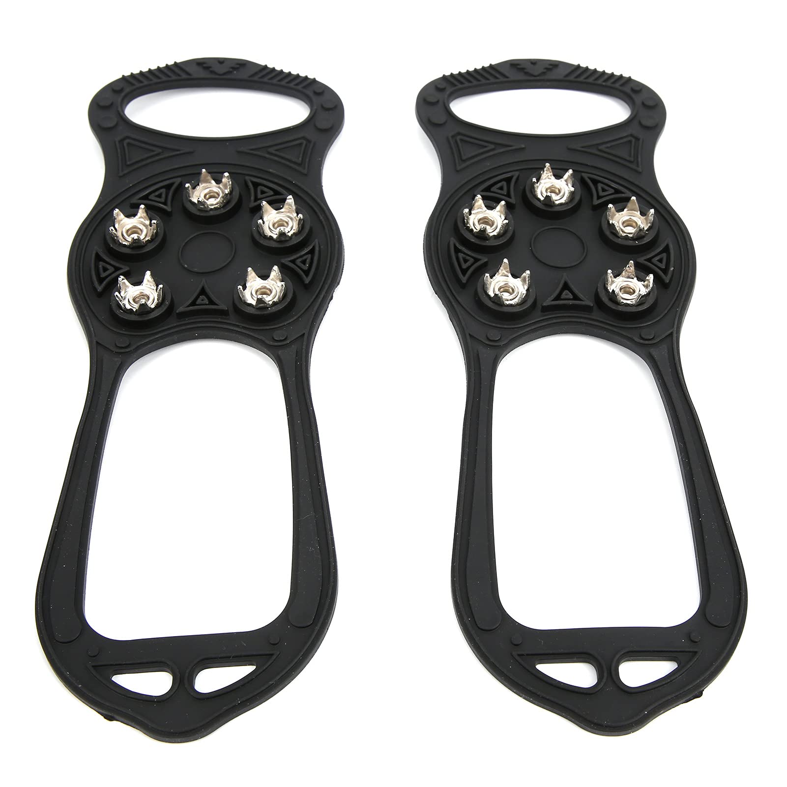 Non Slip Gripper Spike for Shoes Boots Walking On Snow Ice, 5 Tooth Steel Nails for Hiking Mountaineering Skiing Walking On Snow