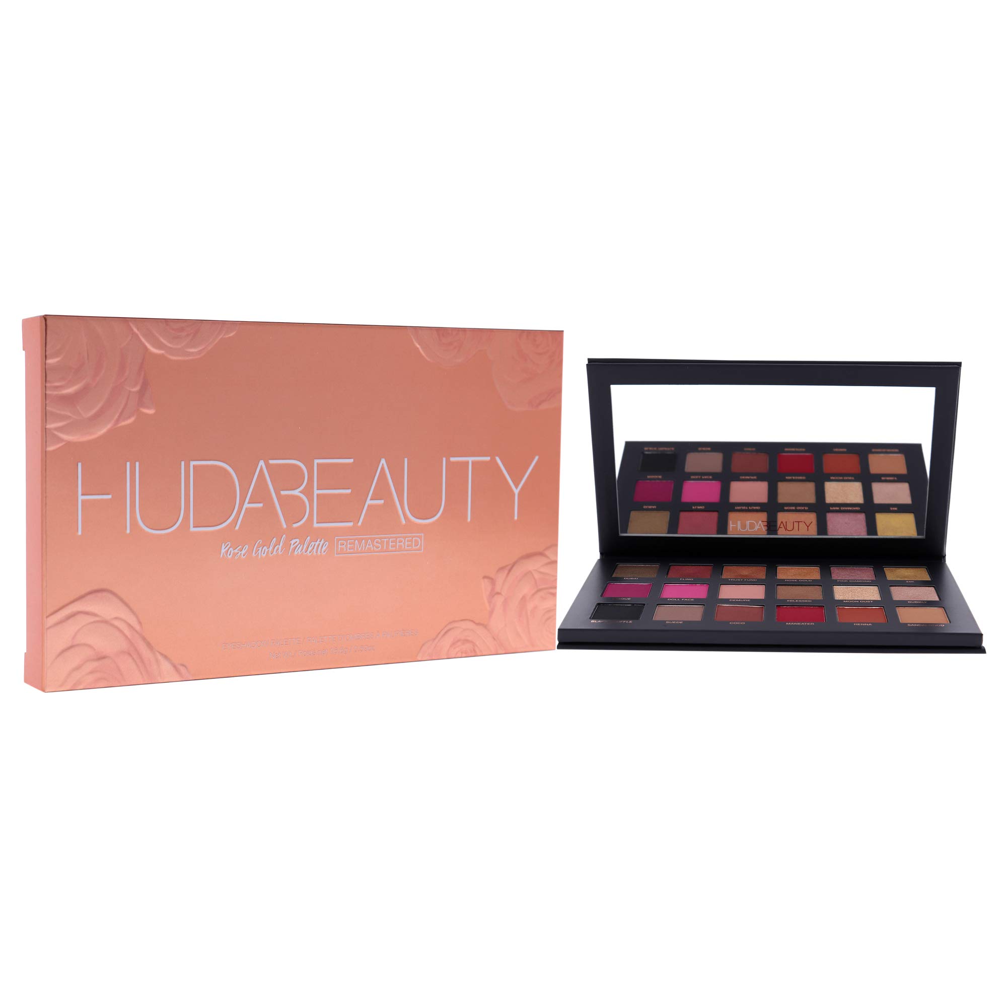 Huda Beauty Rose Gold Remastered Eyeshadow Palette Women Eye Shadow 0.59 oz