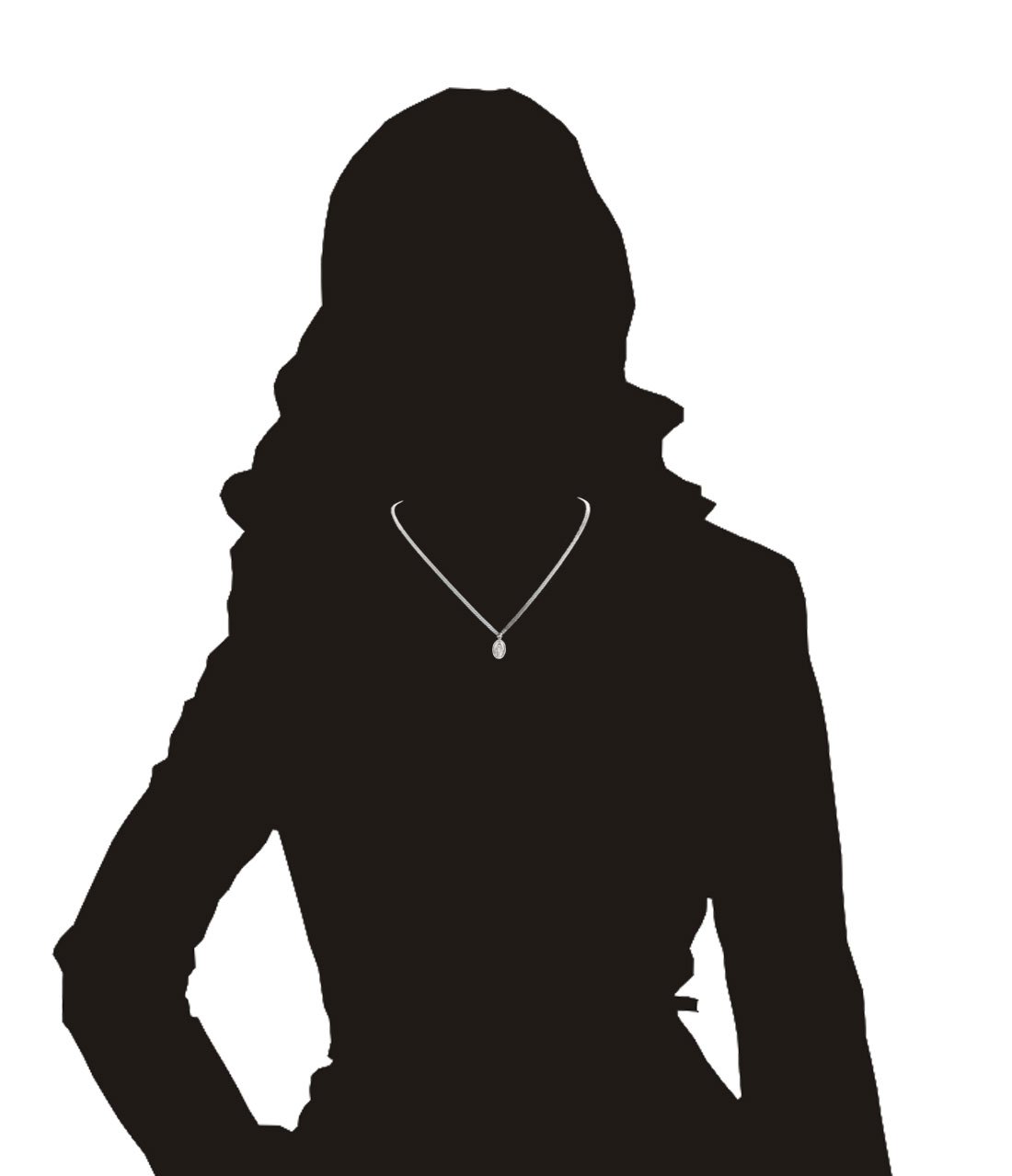 Heartland Store Women's Sterling Silver Small Oval Miraculous Pendant Oval Matte Finish + 18 Inch Rhodium Plated Chain