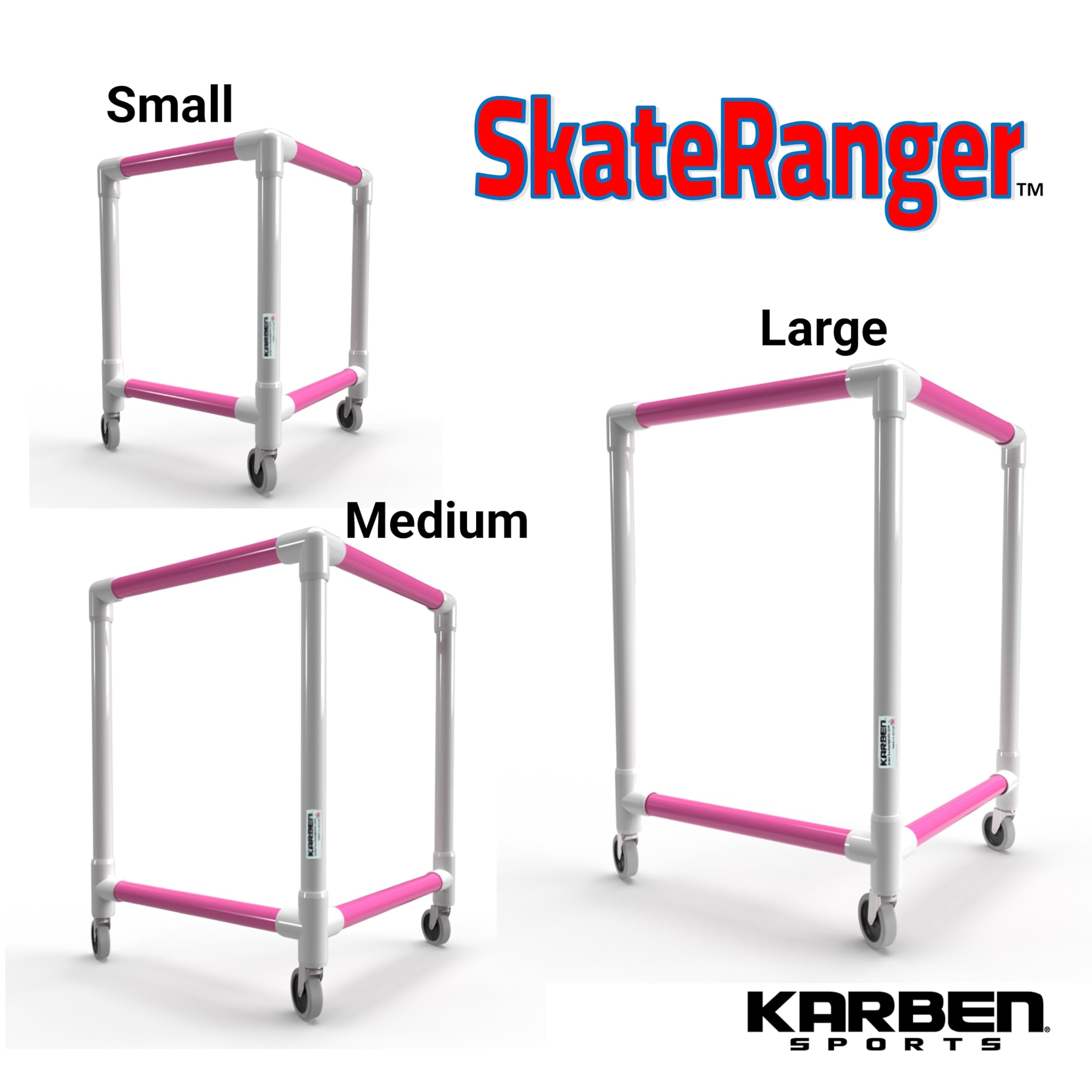 Karben Sports SkateRanger, Skater-Aid Roller Skate Trainer for Children, Small - Pink