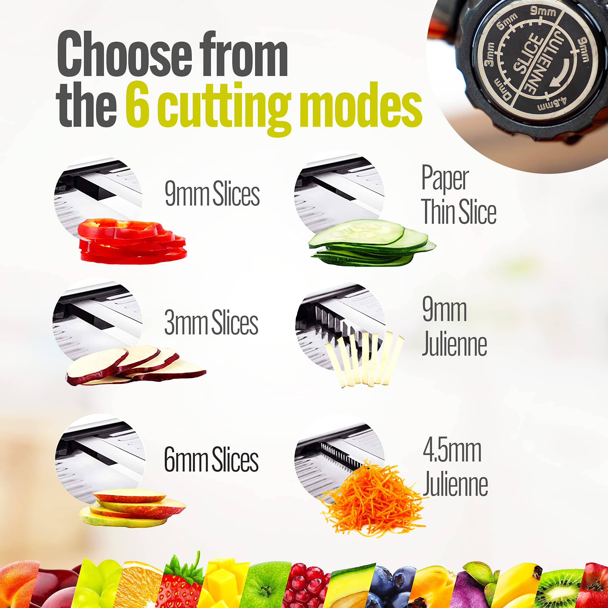Mandoline Slicer β 6-Setting Adjustable Mandoline Slicer for Kitchen, 16.5 x 5 In. Platform, Hand Guard, Cut-Resistant Gloves β Vegetable Chopper, Meat Slicer, Cheese Slicer by Medove