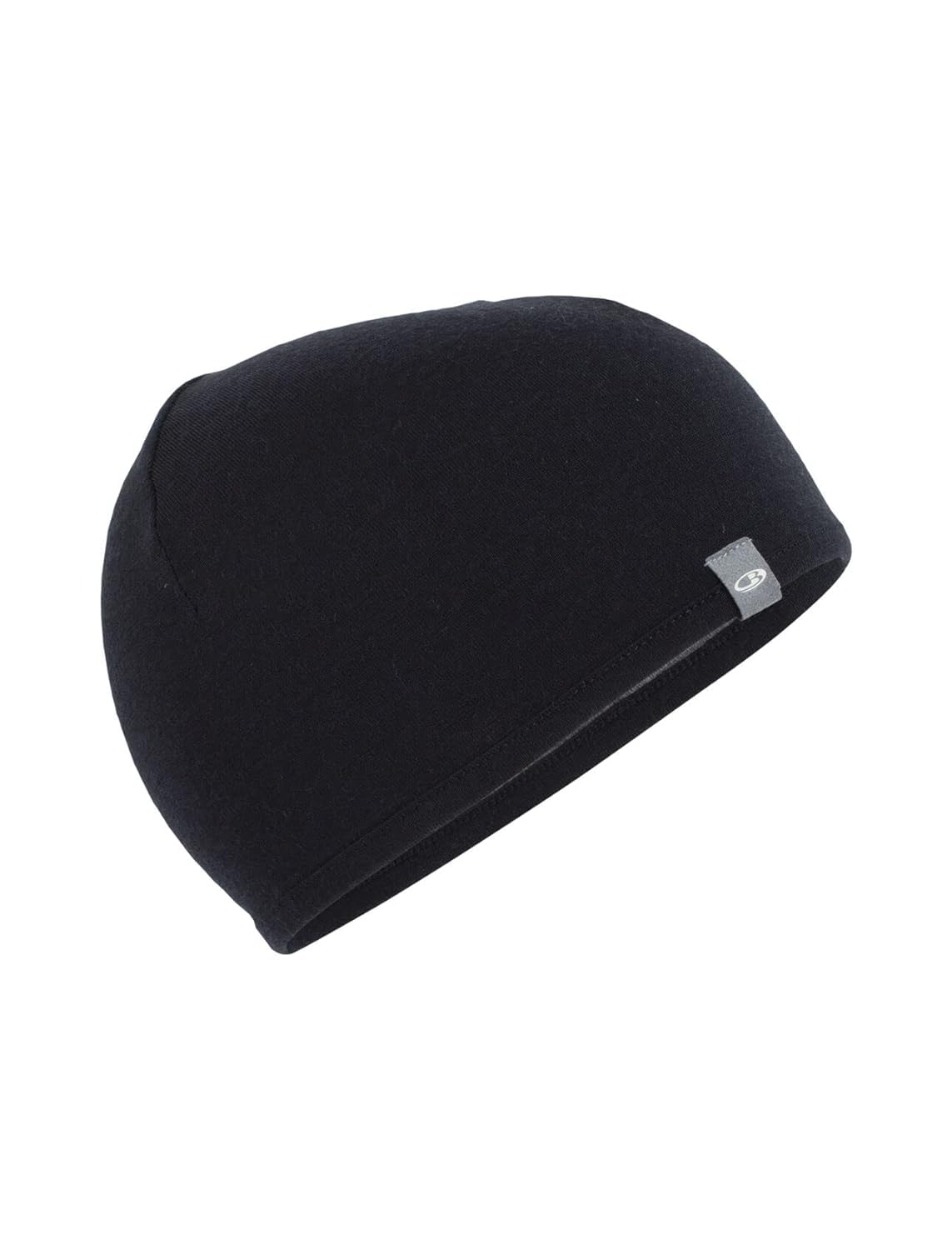 Icebreaker Merino Adult Pocket Wool Beanie, Unisex, Reversible - Warm, Soft, Breathable Winter Hat for Men, Women - Odor-Resistant, Temperature Regulating for Cold Weather, Black/Gritstone HTHR