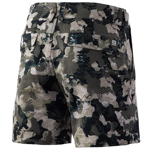 HUK Men's Lowcountry 6" Performance Fishing Shorts, Hannibal Bank, XX-Large