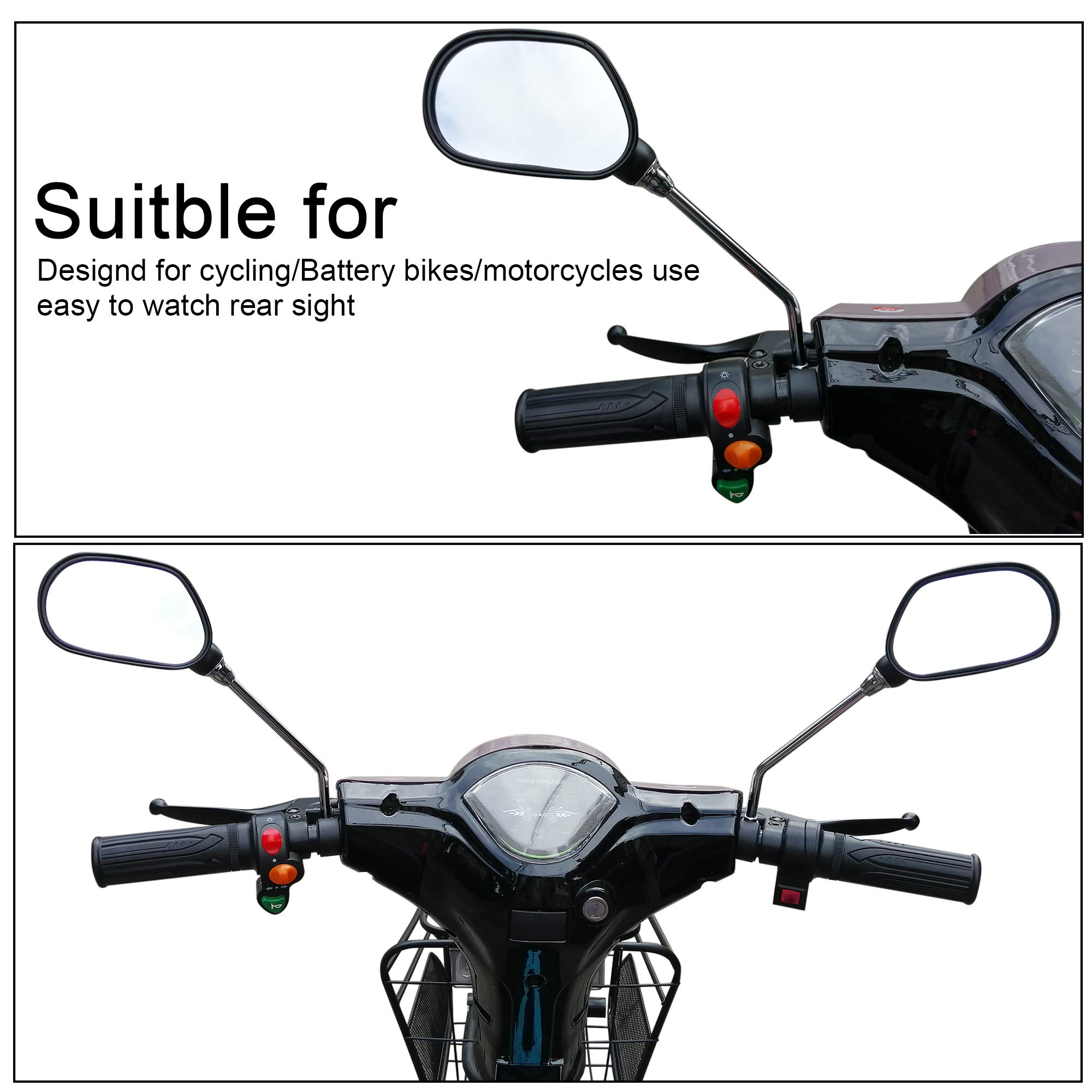 Jeemitery Bike Mirror, Adjustable Rotatable bicycle mirrors for handlebars, Safe 360 Rotation Rearview Mirror Mountain Bike Mirror Handlebar Mount