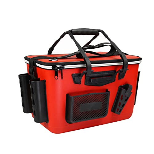 MEFESE Large Capacity Tackle Storage Multi Pockets with Handle EVA Mesh Pouch Zipper Closure Portable Shoulder Strap Living Fishing Box