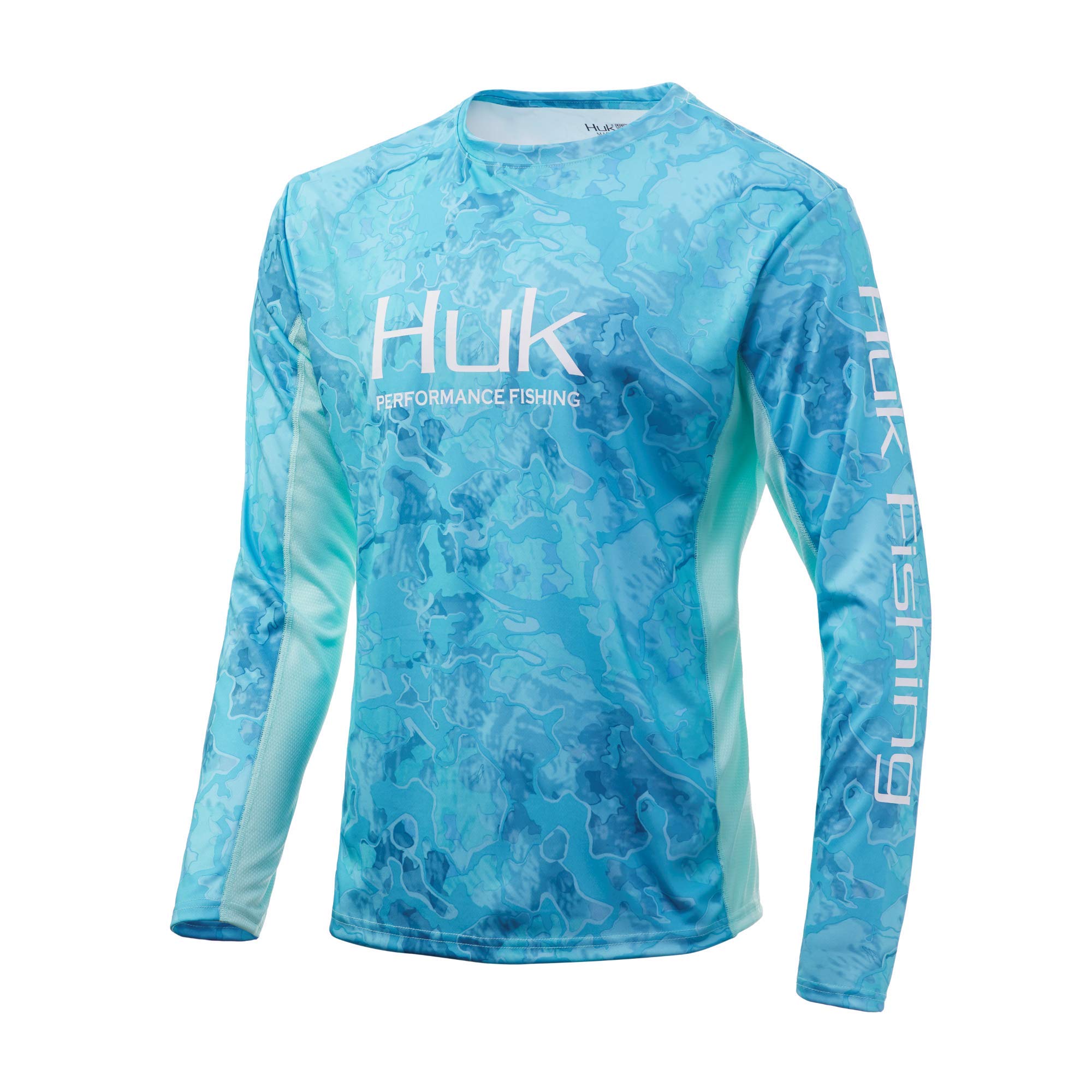 Huk Men's Standard Icon X Camo Long Sleeve Performance Fishing Shirt, Boca Grande, Medium