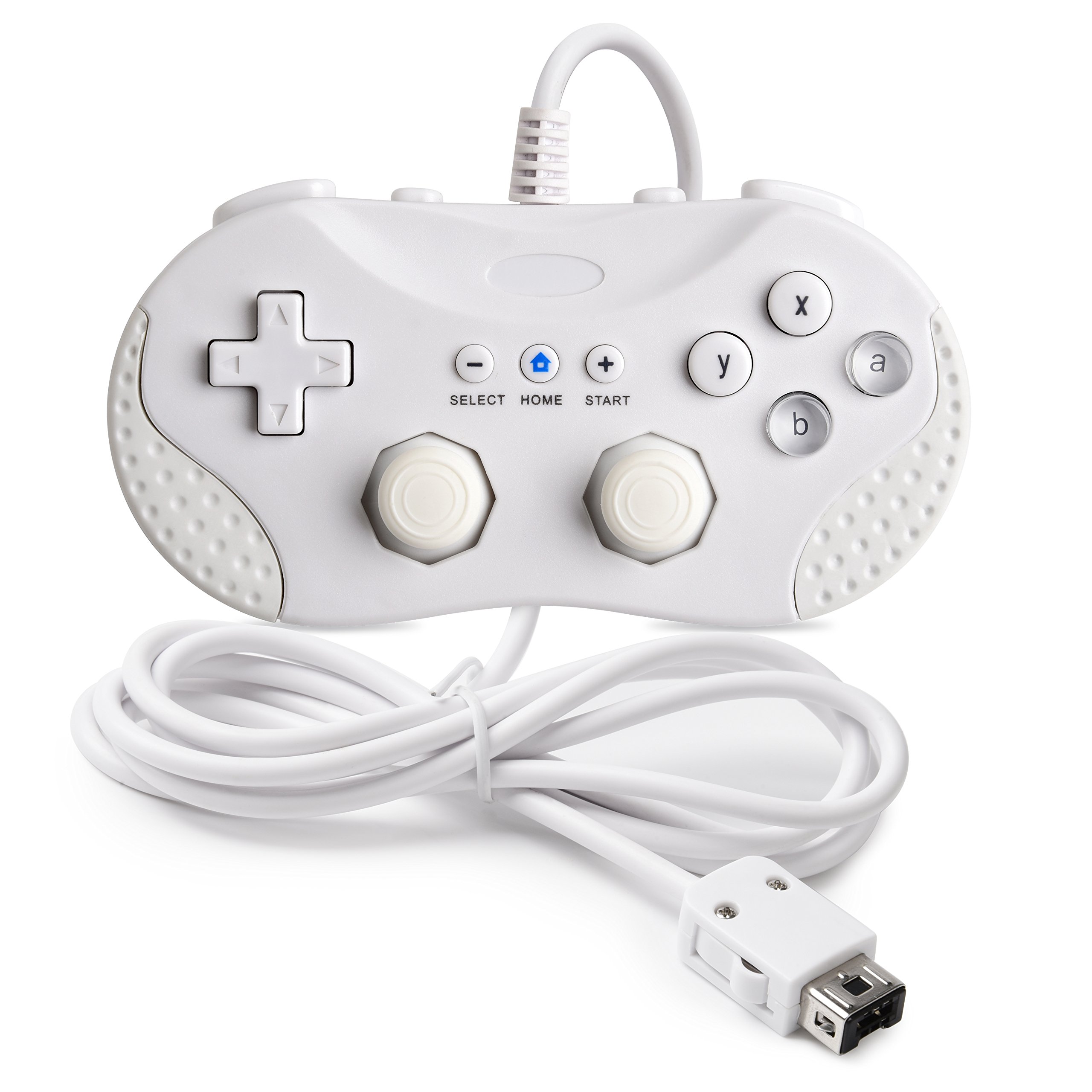 MODESLAB Classic Controller Compatible for Wii/Wii U/NES Classic Edition (NES Mini) / SNES Mini, Classic Console Game pad Joypad for Wii Wii U (White)