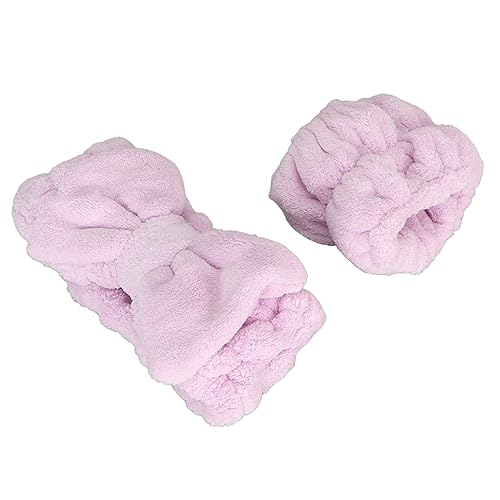 Head Wrap Set, Strong Water Absorption Spa Hair Wrap Set, Reusable Cute Multipurpose Easy Clean for Housework Makeup