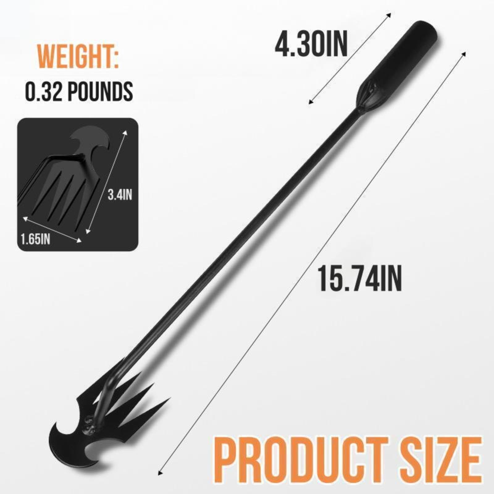 MOTEERLLU Weeding Artifact Uprooting Weeding Tool Gardening, 4-Claw Manganese Steel Weed Puller Garden Hand Weeder Tools, Weed Picker Grass Remover Tool