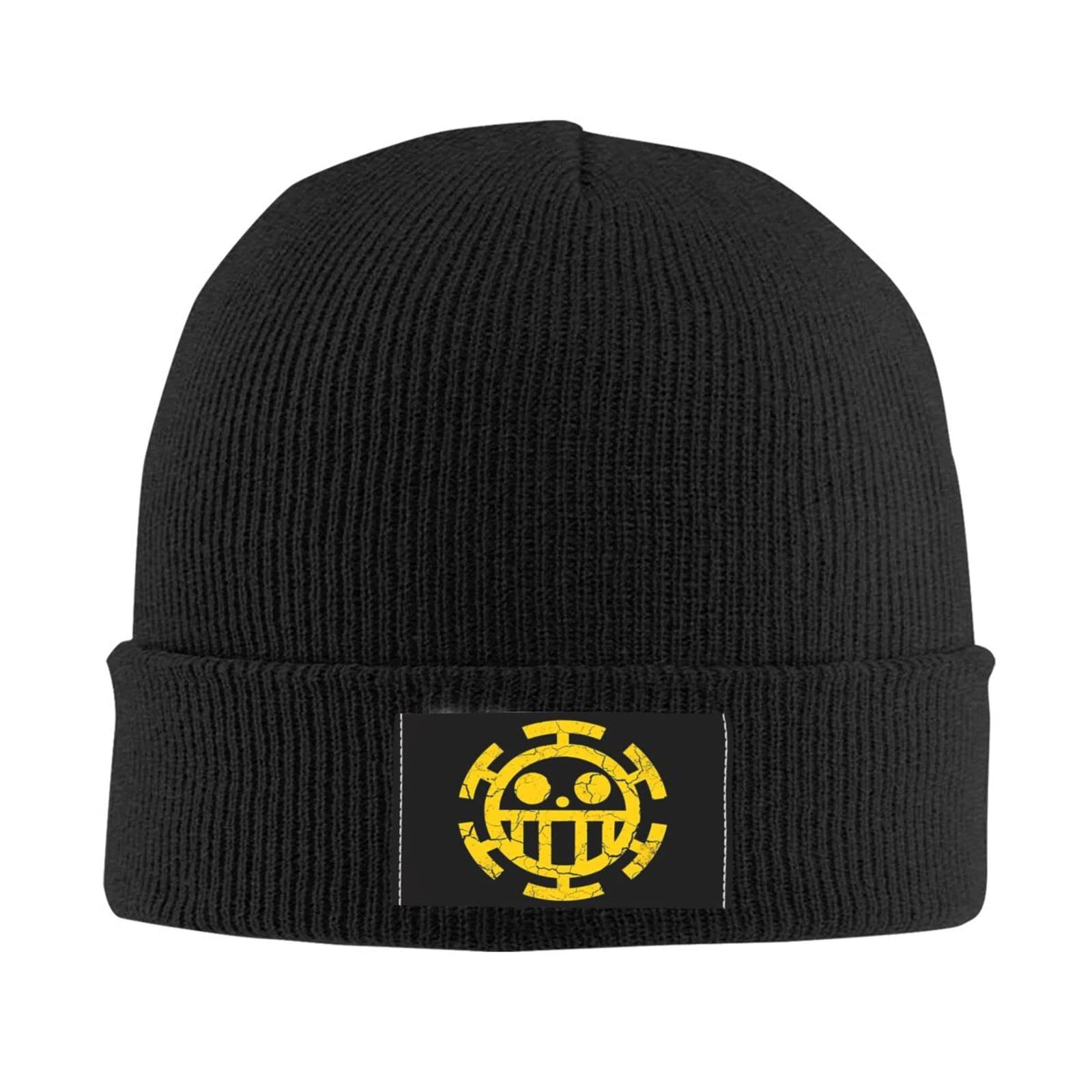 KGDHjuei Anime One Piece Warm Knit Hat Beanie Knit Hats for Cold Weather Warm Cap Black