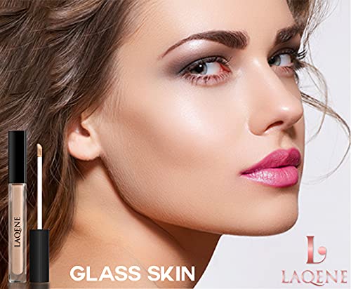 LAQENE Luxury Line: Concealer For Flawless Silky Smooth Full Coverage - Hydrating, Ultra Light, Long Wearing Lasting, For Dark Circles Blemishes - Natural Ivory - Blendable to Skin Tone