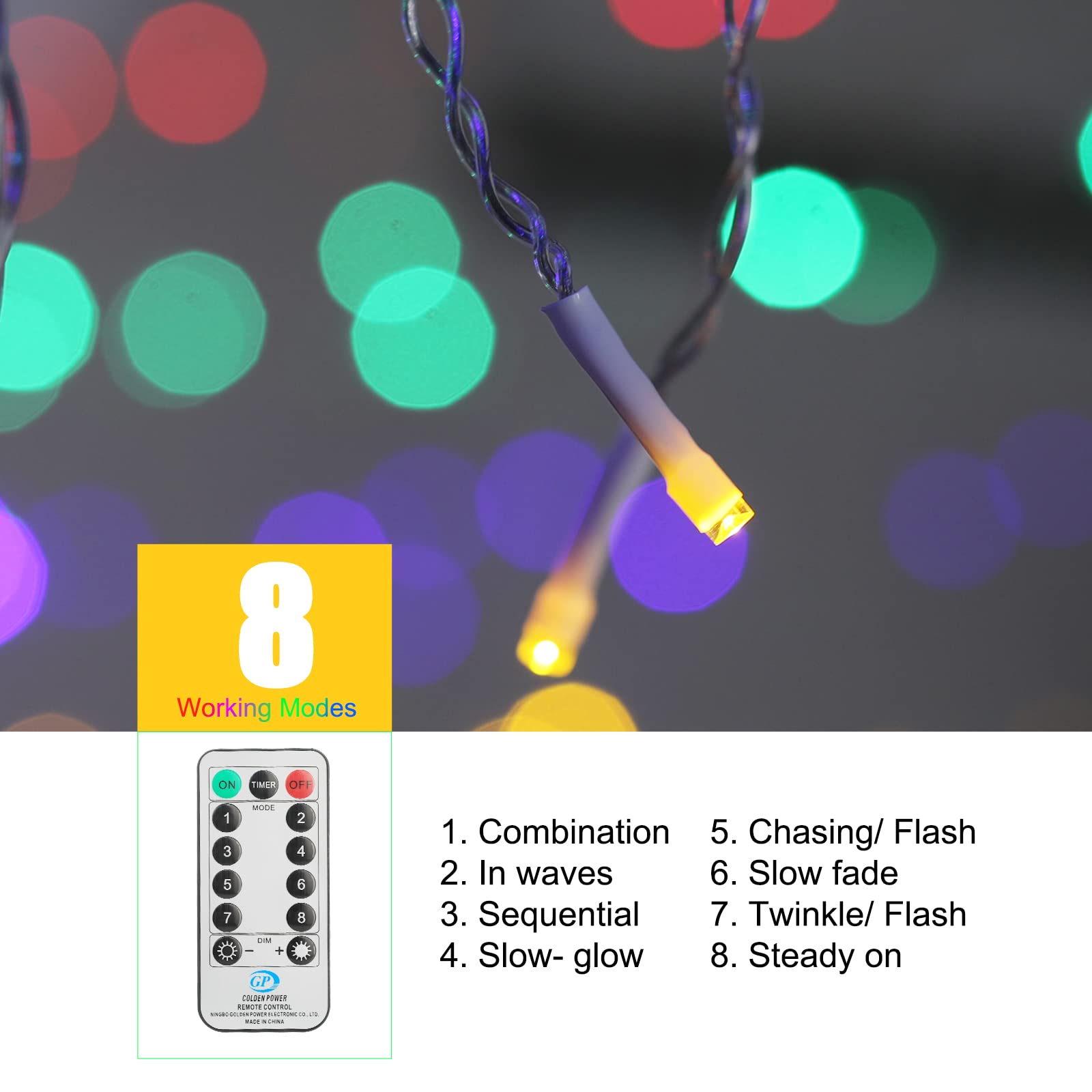 Icicle Lights Outdoor, 19.6FT 306 LED 8 Modes Icicle Christmas Lights with 54 Drops, Icicle String Lights with Remote &Timer, Waterproof Fairy Lights for Indoor Patio Tree House Decor, Pure White