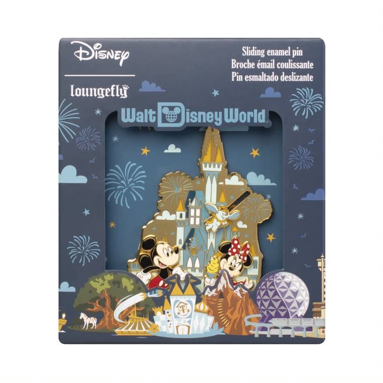 Loungefly Walt Disney World 50th 3" Pin, Amazon Exclusive, Multicolor