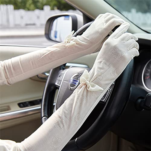 Long Ice Silk Lace Gloves Summer Women's Driving Arm Sleeve Sleeve Sleeve Arm Sleeve Thin Section (Color : B, Size : 59 * 8.5cm)