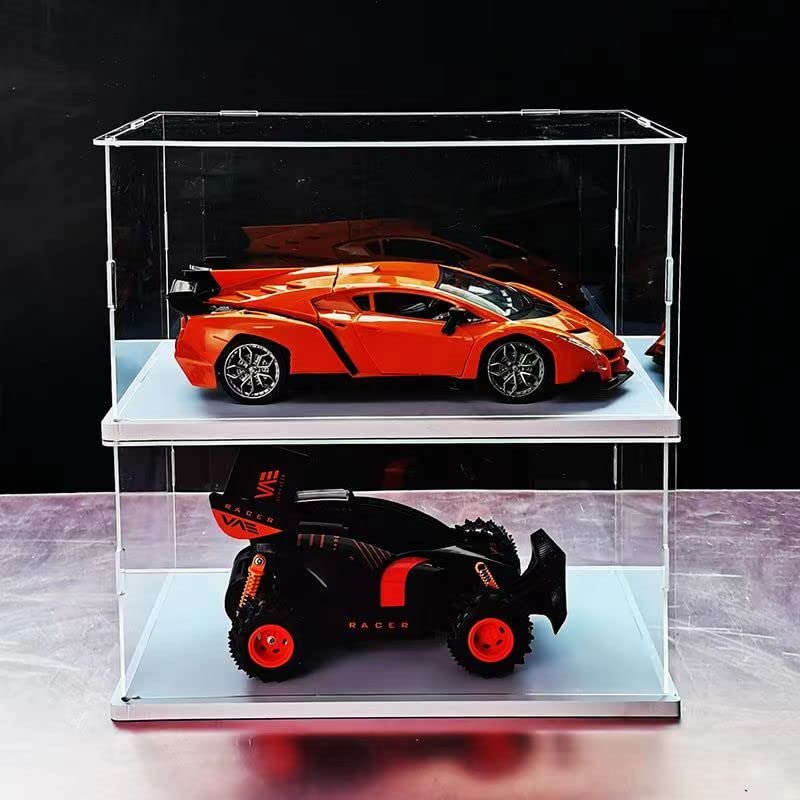 Openable Clear Acrylic Display Case Box ,Versatile Collectibles Display Dustproof Showcase with Thickening Base,for Display Action Figures Home Storage Organizing Toys (8x4x6 inch/20x10x15cm)