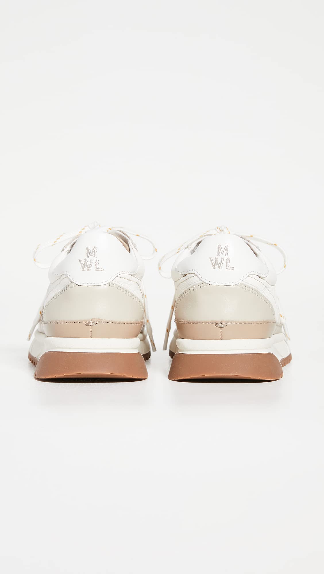 Madewell Women's Kickoff Trainer Sneakers in Neutral Colorblock Leather, Antique Cream Multi, 5.5 Medium US