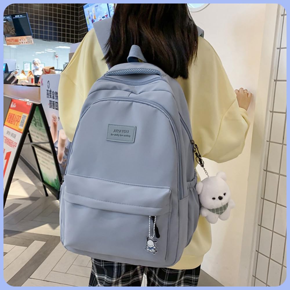 JYQF Cute Backpack for Women Aesthetic Backpack Brevite Backpack Kawaii Backpack Cute Canvas Backpack