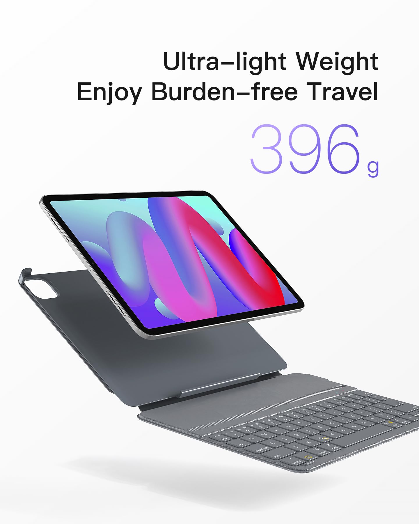 Inateck iPad Pro Case 11 inch with Keyboard, Ultralight Keyboard Case Compatible with iPad Air 5/4 10.9 inch, iPad Pro 11 inch 4th/3rd/2nd/1st, Vertical, BK2009