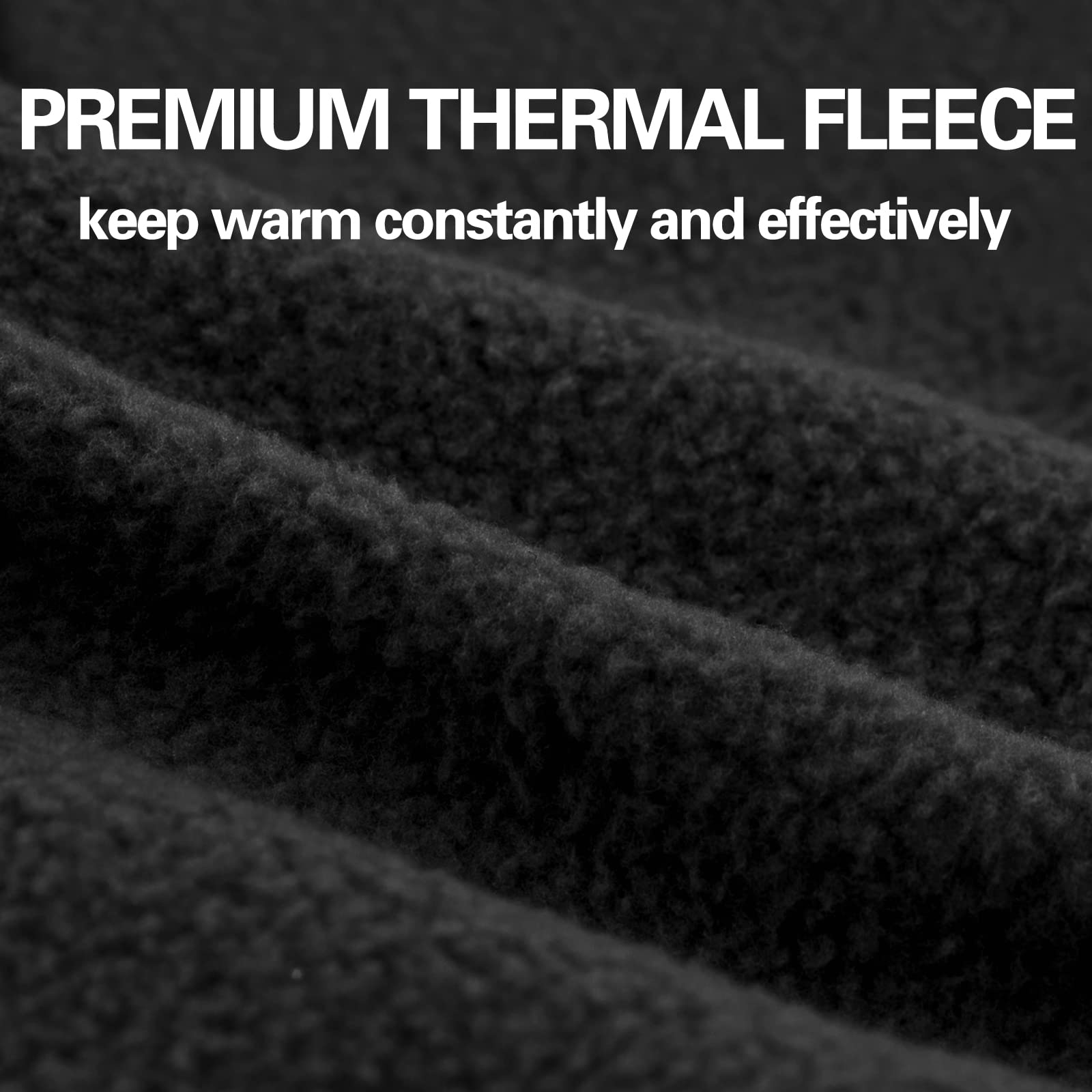 Meilzer Ski Mask for Men/Women Balaclava Face Mask Windproof Hood Adjustable Neck Warmer for Cold Weather Heavyweight (Black)