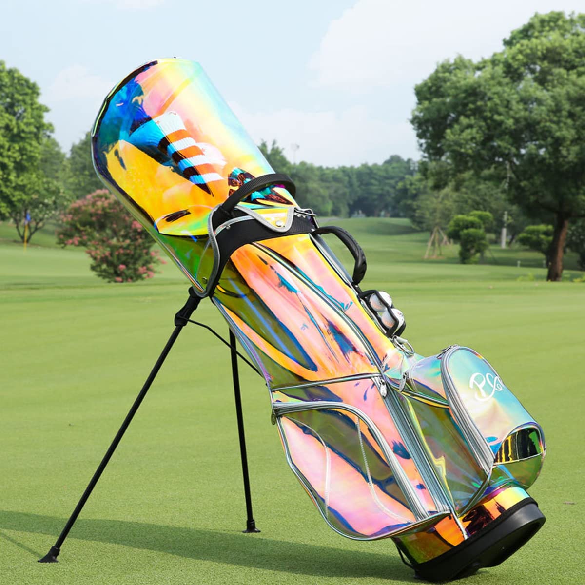 LOWLO Women~'s Complete Golf Clubs Package Set Includes Driver, Fairway, Hybrid, 5#-P# Irons, Putter, Golf Stand Bag, Head Covers, Right Handed