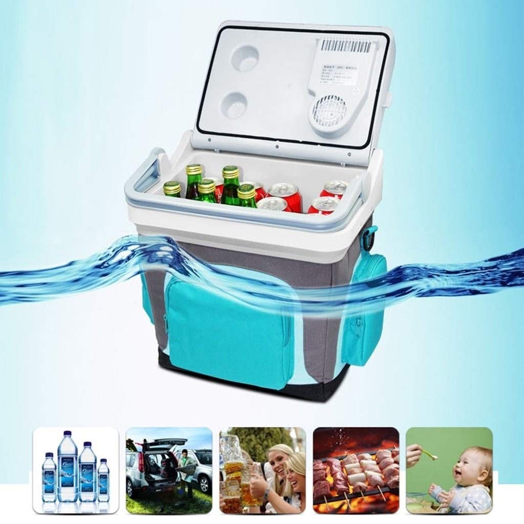 HIZLJJ Mini Fridge Cooler and Warmer,24L Portable Compact Personal Fridge,AC/DC Thermoelectric System,Friendly for Home,Office and Car