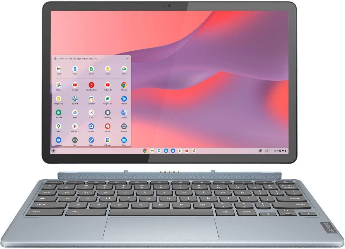 Lenovo - IdeaPad Duet 3 Chromebook - 11.0" (2000x1200) Touch 2-in-1 Tablet - Snapdragon 7cG2-4G RAM - 128G eMMC - with Keyboard - Misty Blue