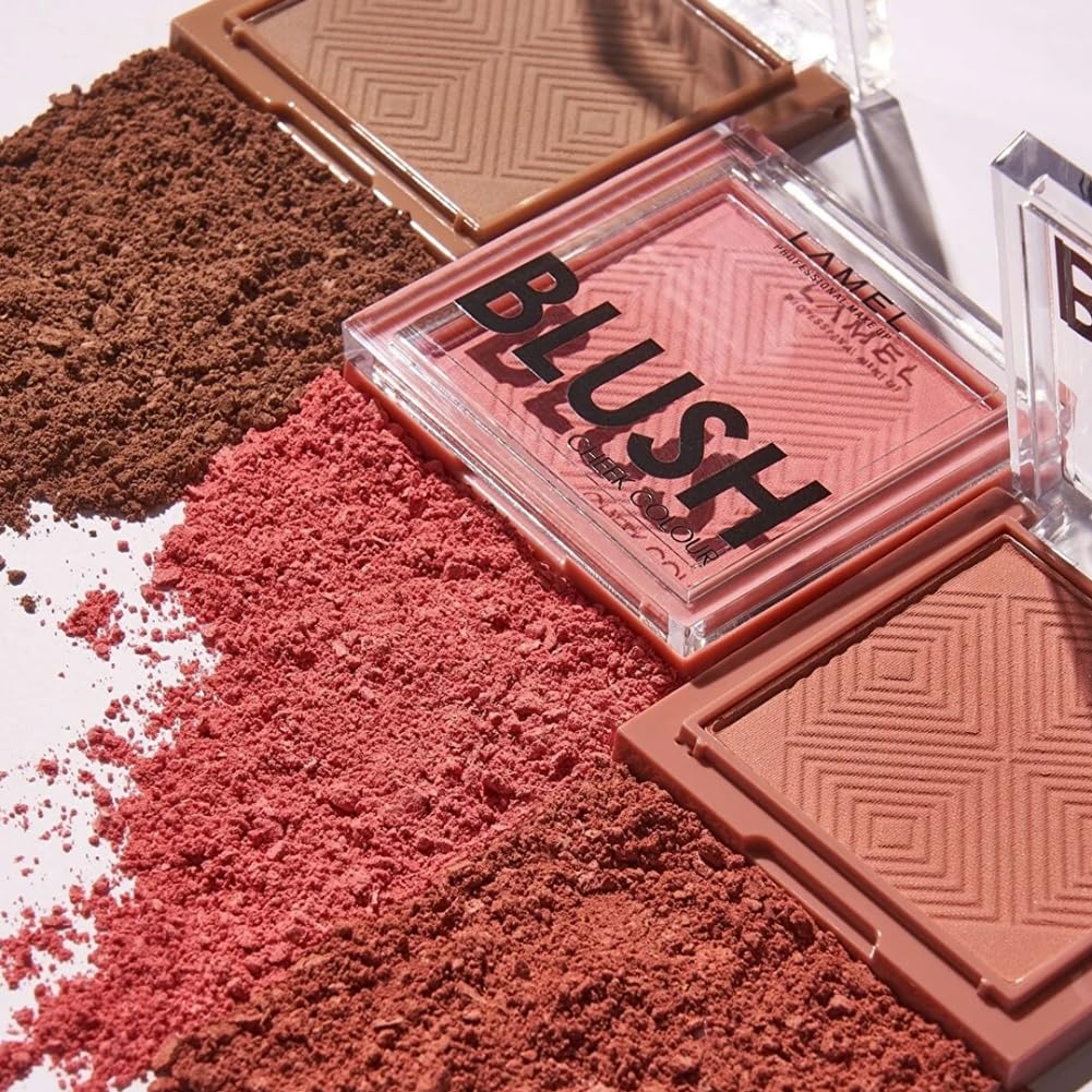 Lamel Blush Cheek Taupe Color Mini - Natural, Lightweight, Smooth, Blendable Powder - Enhances & Defines Shapes & Features - Shading & Contouring - 4 Universal Shades - β 404 (Taupe) - 3.8g / 0.13 oz