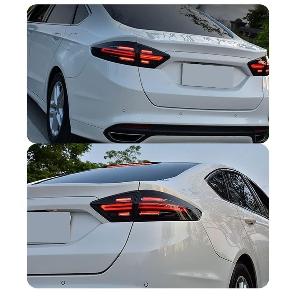 Inguinity Time LED Tail Lights For Ford Fusion 2013-2016 With Start Up Animation Sequential Indicator Rear Lamps Assembly