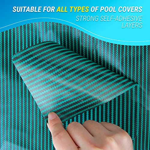 Pool Patch Repair Kit, Pool Safety Cover Patch Kit 3 Pс Green, Swimming Pool Patch Repair Kit 4 x 8 Self-Adhesive