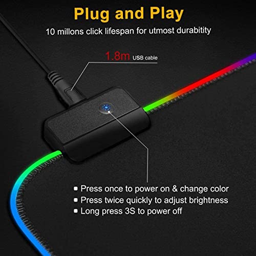 Mouse Pads RGB Mouse Pad Anime Hololive Kawaii Nakiri Ayame Gaming Desk Led Mousepad Glow Colored Light Gamer Gaming Pc MAT 1000x500x4MM