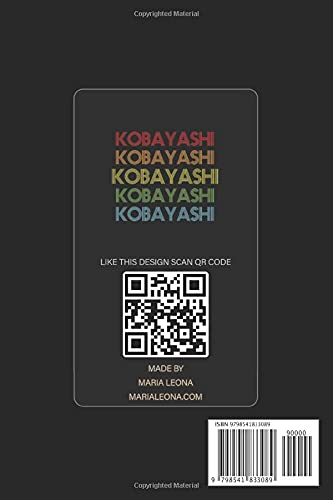 Kobayashi: Kobayashi Name Custom Gift Planner Calendar Notebook Journal