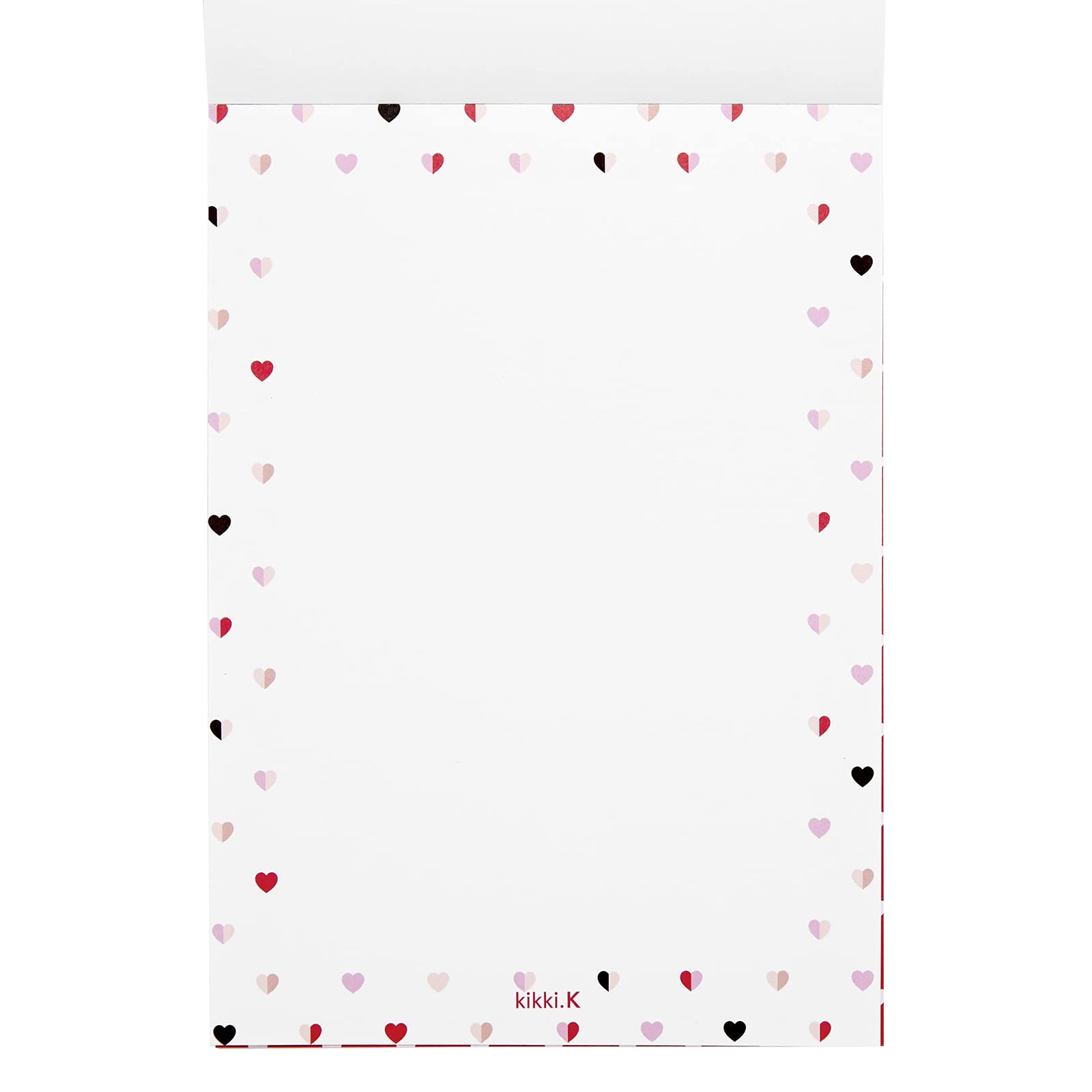 kikki.K Choose Love Collection - B6 Feature Notepad in Blush, Write Sweet Messages or Jot Down Notes, Die Cut in Heart Shape Page Design, 52 Cards, 4.02" L x 2.83" W x 0.94" H
