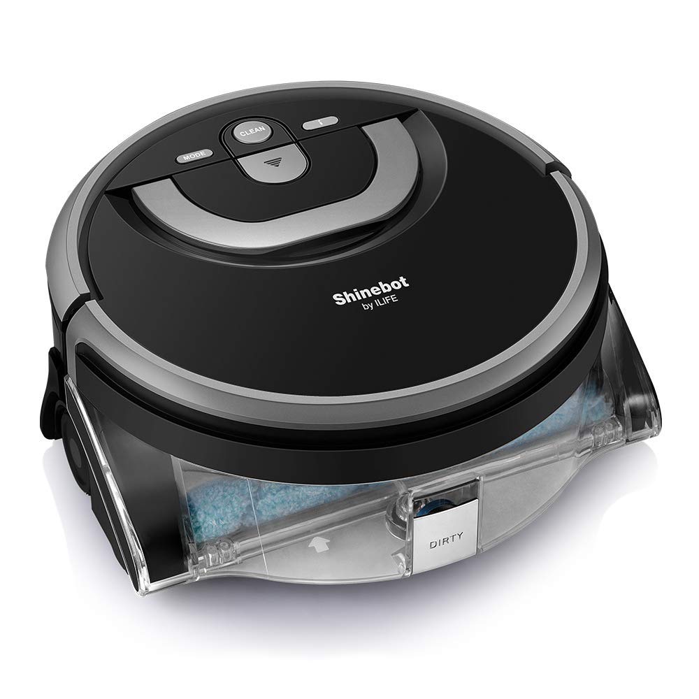 ILIFE Shinebot W400 Floor Washing Scrubbing Robot for Hard Floor, Dual 0.9L Water Tank (Renewed)