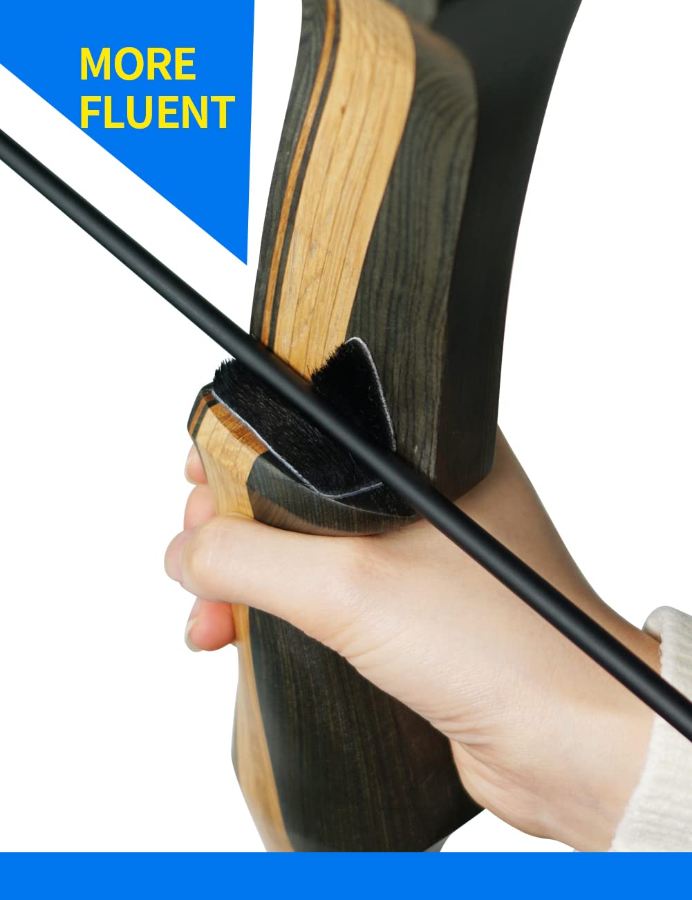 longbowmaker Archery Arrow Rest/Bowstring Siliencer for Recurve Bow (Black-2 Pairs Arrow Rest)