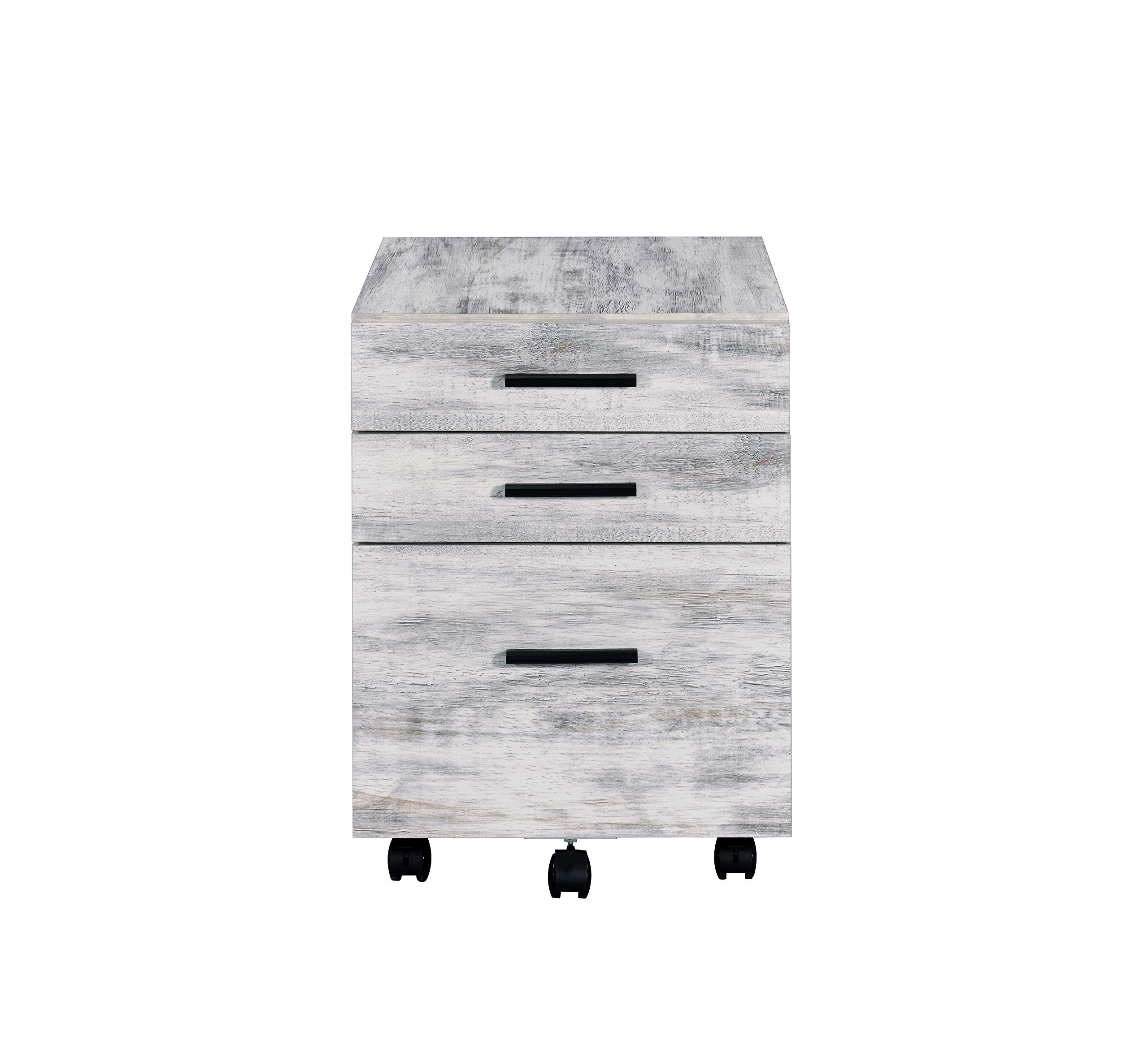 Jurgen File Cabinet in Antique White-Ash & Black