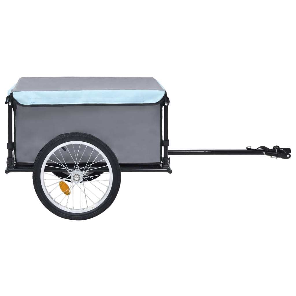 MengK Bike Cargo Trailer Black and Blue 143.3 lb