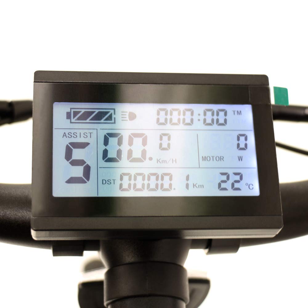 HOTEBIKE LCD Display for Electric Bike, 36V 24V 48V Rainproof Intelligent LCD Control Panel for Electric Bicycle Ebike Scooter