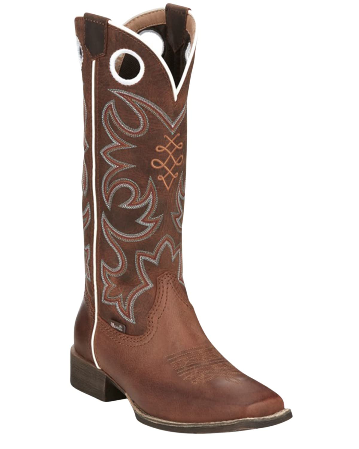 JUSTIN Boots Women's Gypsy Cam Leather Brown Cowgirl Boot Brown 7.5 B