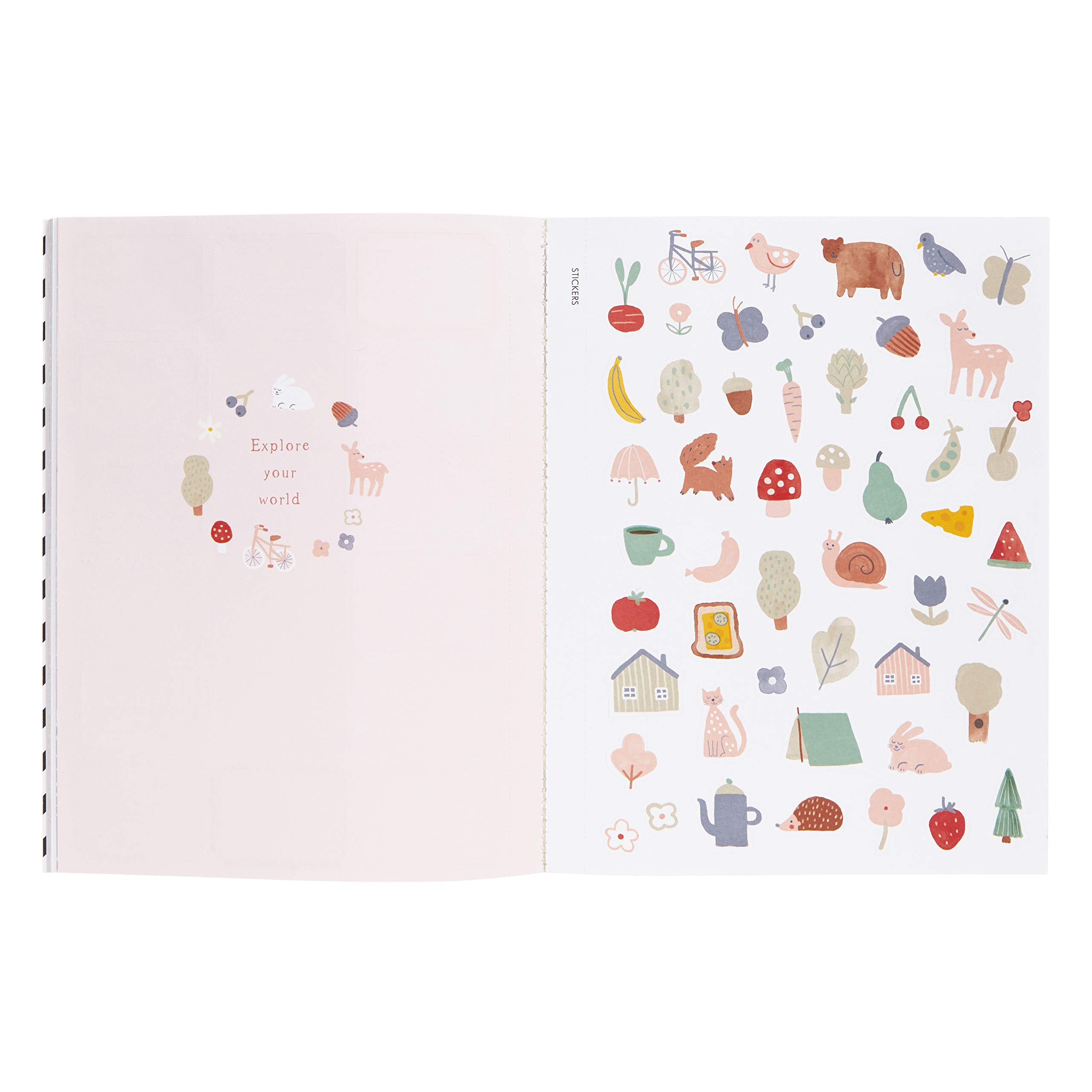 kikki.K Woodland Wanders Designer Collection - Paper Lover's Book, Includes Hundreds of Paper Projects Including Stickers, Greeting Cards, Paper Buntings, 3D Objects and More